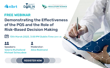 Upcoming Webinar: Demonstrating the Effectiveness of the PQS and the Role of Risk-Based Decision ...